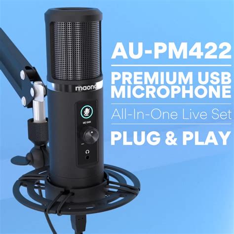 Maono 콘덴서 마이크 제로 대기 시간 모니터링 Pc 스튜디오 마이크 Podcast 장비 Microfone Usb 마이크 게임용 마이크 Buy 전문 제로 지연 모니터링