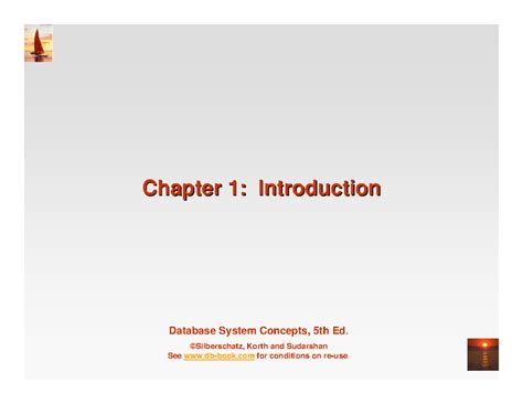Ch1 Lecture Notes Database System Concepts 5th Ed ©silberschatz