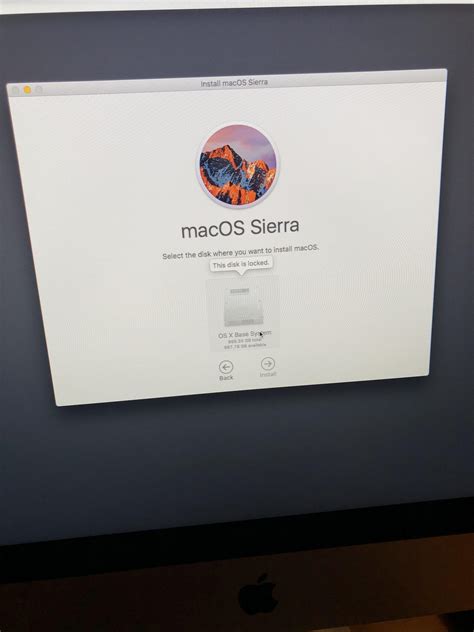 i m trying to reinstall macos and it says my disk is locked r mac