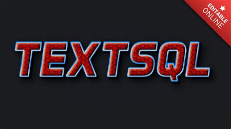 Textsql Spider Man Text Effect Generator