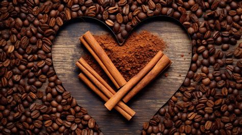 천국의 커피 라떼 위에 계피 가루를 뿌린 하트 평면도 캡처 커피라떼 카푸치노 뜨거운 커피 배경 일러스트 및 사진 무료 다운로드 Pngtree
