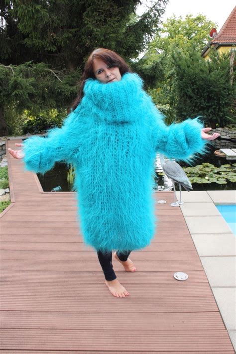 Wool And Fuzzy Addict Gros Pull Mohair Mode Hivernale De La Laine
