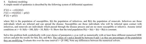 4 Epidemic Modeling A Simple Model Of Epidemics Is