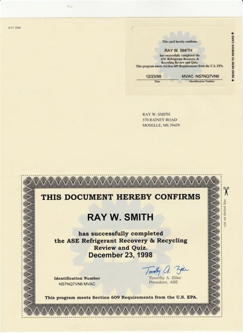 608 And 609 Certification