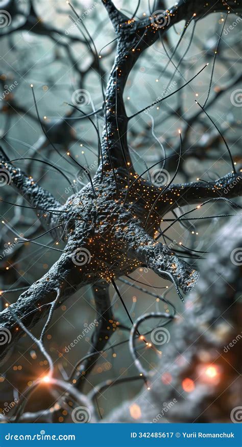 stunning abstract neural network illustration showcasing intricate