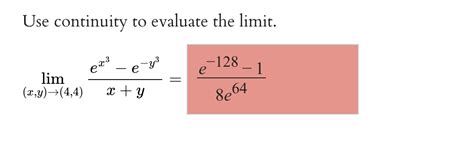 Solved Use Continuity To Evaluate The Limit Chegg