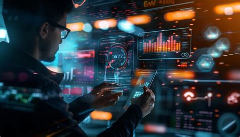 Cybersecurity Expert Analyzing Data On Multiple Screens Premium Ai Generated Image