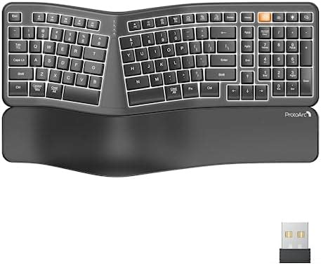 Amazon Com ProtoArc Backlit Wireless Ergonomic Keyboard EK03 2 4GHz Wireless Ergonomic