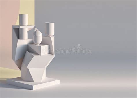 3d Rendering Of An Abstract Product Display Podium Stock Illustration Illustration Of Printer