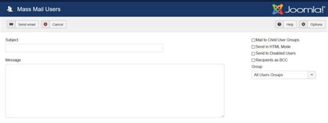Joomla Mass Mail Users Studyopedia