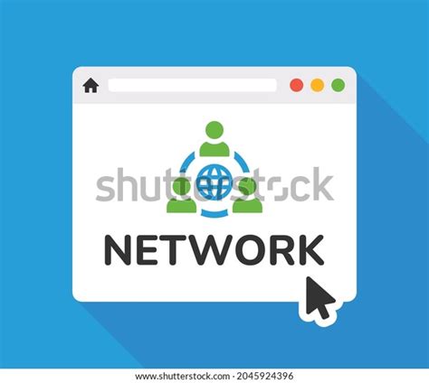 Network Icon Web Browser Window Social Stock Vector Royalty Free 2045924396 Shutterstock