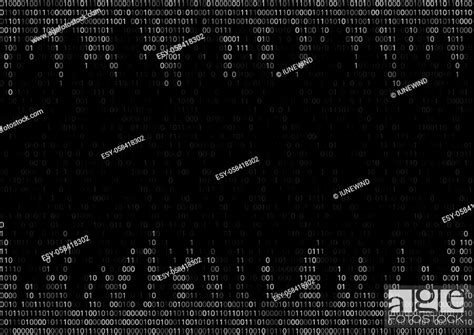 8 Bit Old Computer Game Ascii Graphic Cave Screen From Binary Code