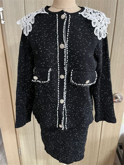 레이스 빅카라 스판 투피스 세트 당근 중고거래