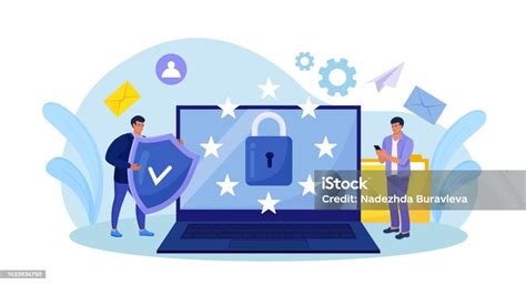 개인 정보 보호를위한 일반 개인 정보 보호 규정 Gdpr 및 개인 정보 보호 정치 개인 정보 제어 및 보안 비즈니스 데이터 및 법률 정보를 보호하는 사람 보안에 대한 스톡