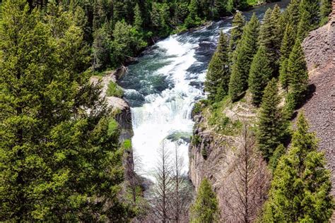 Spring View From The Trail Above The Lower Mesa Falls On The Henrys