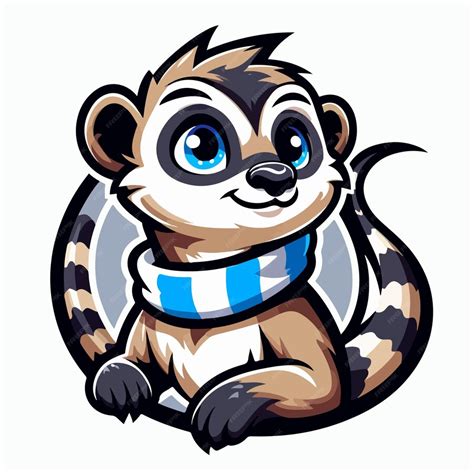 Premium Vector Cute Lemur Vector Cartoon Illustration