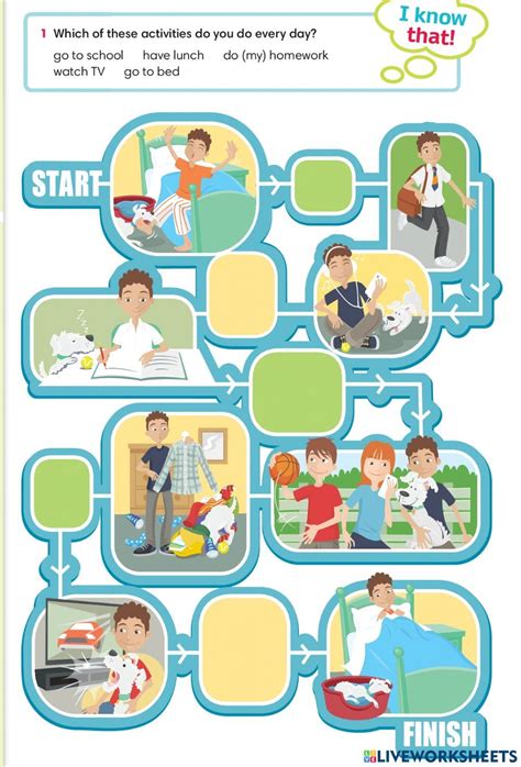 My Daily Routine таблица