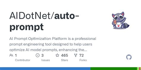 Github Aidotnetauto Prompt Ai Prompt Optimization Platform Is A Professional Prompt