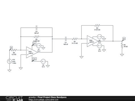 Final Project Bass Bandpass Circuitlab
