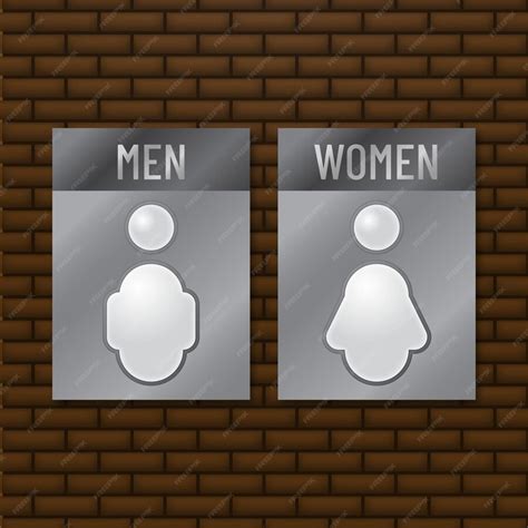 남녀 화장실 표시 프리미엄 벡터