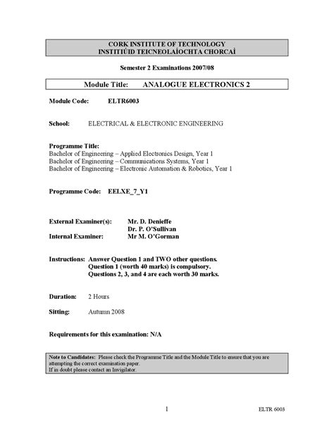 Quiescent Conditions Analogue Electronics Exam Exams Digital And Analog Electronics Docsity