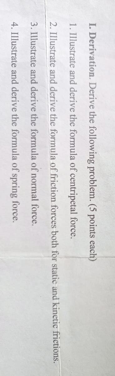 I Derivation Derive The Following Problem 5 Points Each 1