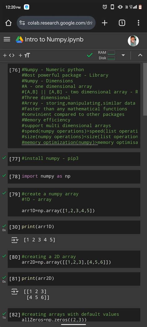 Numpy Python Learning Chinnavangala Sarada