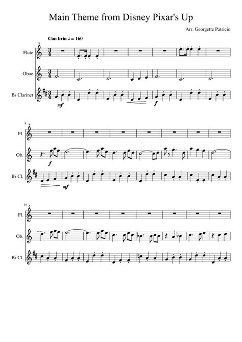 Partitura Clarinete Disney