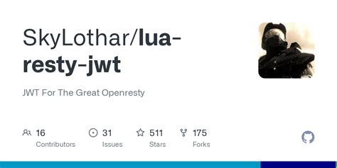 Github Skylotharlua Resty Jwt Jwt For The Great Openresty