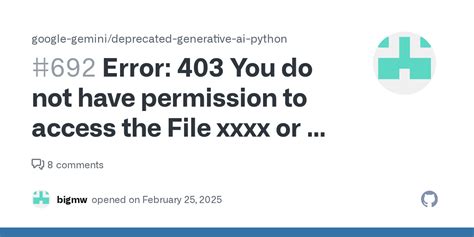 Error 403 You Do Not Have Permission To Access The File Xxxx Or It May Not Exist · Issue 692
