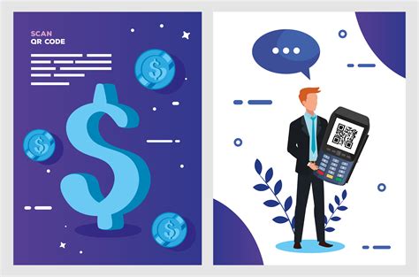 Set Poster Of Scan Code Qr And Icons 4832875 Vector Art At Vecteezy