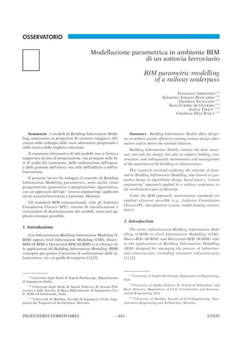 Bim Parametric Modelling Of A Railway Underpass If Ingegneria Ferroviaria