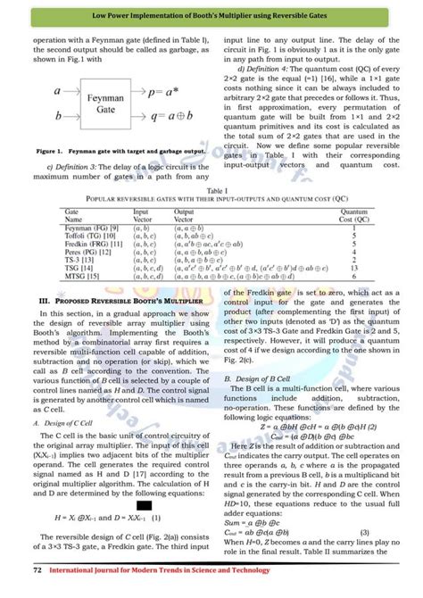 Low Power Implementation Of Booths Multiplier Using Reversible Gates Pdf