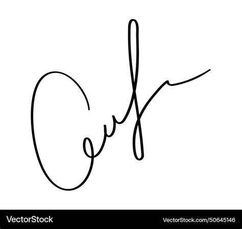 Fake Handwritten Signature Scribble For Business Vector Image