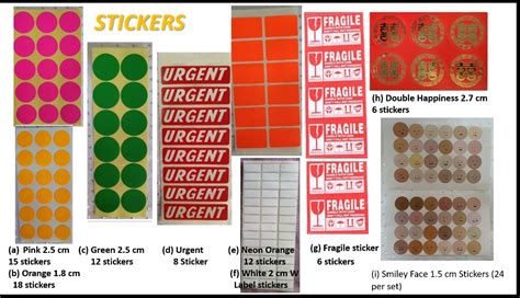 Coloured Roundrectangularurgentfragilewedding Stickerslabels Any 4 Sheets Hobbies And Toys