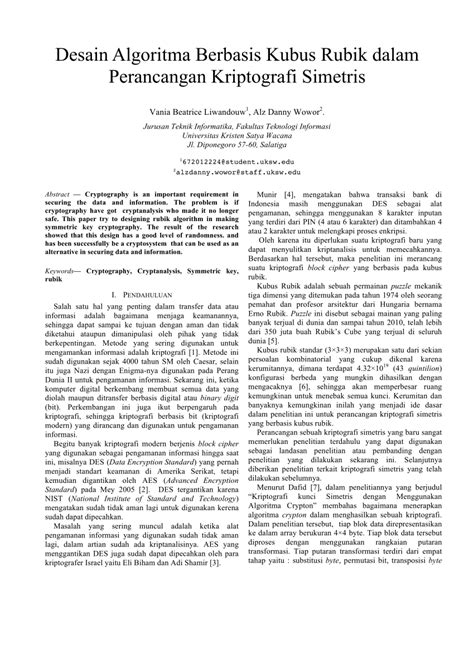 Pdf Desain Algoritma Berbasis Kubus Rubik Dalam Perancangan