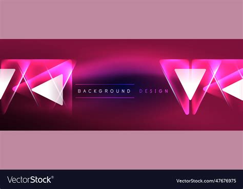 Neon Lights Hacking Geometric Background Virtual Vector Image