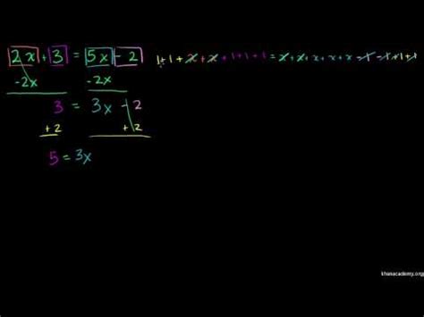 Intro To Equations With Variables On Both Sides Video Khan Academy