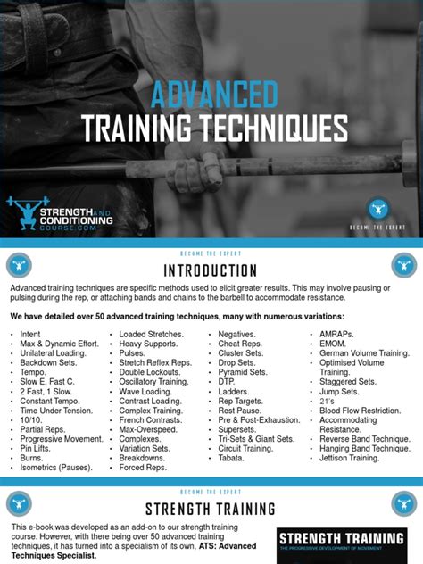 Advanced Training Techniques Free Ebook Pdf Strength Training