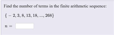 Solved Find The Number Of Terms In The Finite Arithmetic