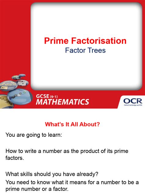 Prime Factorisation Pdf Factorization Multiplication