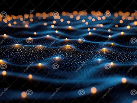 Exploring Digital Network Data Flow Visualization Abstract Tech Concept Stock Illustration