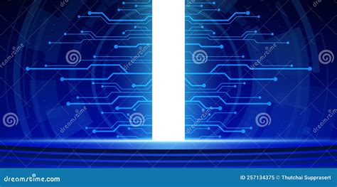 Abstract Hi Tech Abstract Digital Background With Technology Vector Abstract Technology Stock