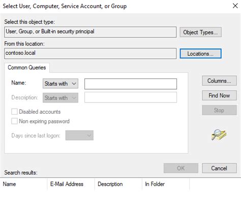 Active Directory Search Using The Windows User Interface Stmxcsr