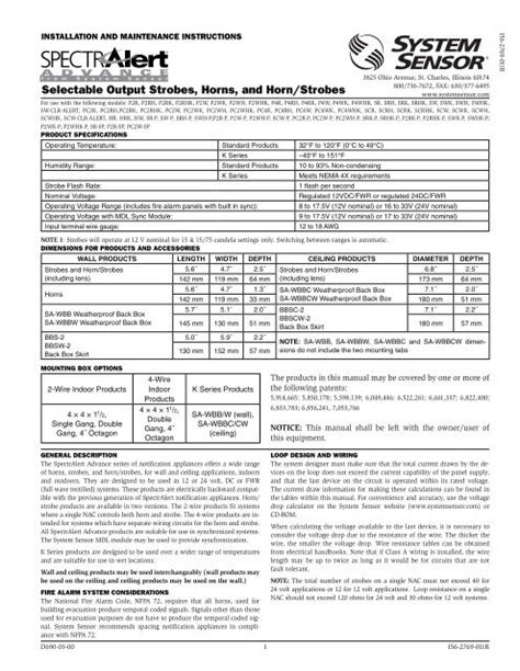 Selectable Output Strobes Horns And Horn Strobes SmartHome