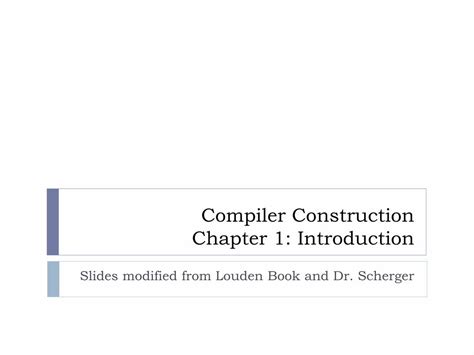 pdf compiler construction chapter 1 introductionsking courses