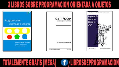 3 LIBROS SOBRE PROGRAMACIÓN ORIENTADA A OBJETOS Libros de