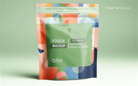 현실적인 파우치 가방 모형 격리 렌더링의 Psd 프리미엄 Psd 파일
