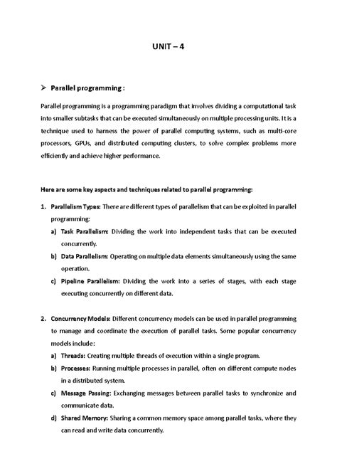 Unit 4 Hpc Unit 4 Parallel Programming Parallel Programming