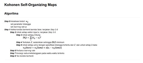 Github Rinroyakohonen Self Organizing Maps Implementasi Algoritma